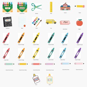 Back to School Clipart Bundle | 25 PNG & SVG Files | Digital Download ...