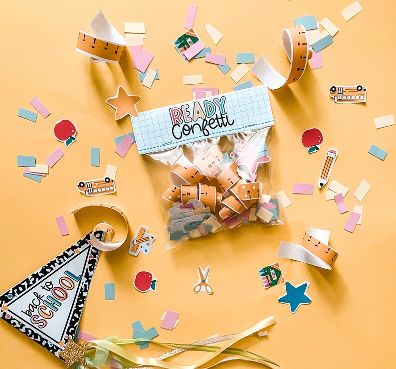 Ready Confetti • Back to School Celebration • First Day of School Party ...