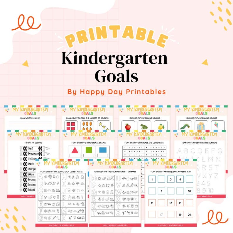 Kindergarten Goals, Preschool Readiness, Shapes, Colors, Uppercase ...