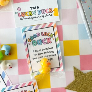 Lucky Duck Classroom Gift Tags – Editable First Day of School Printable ...