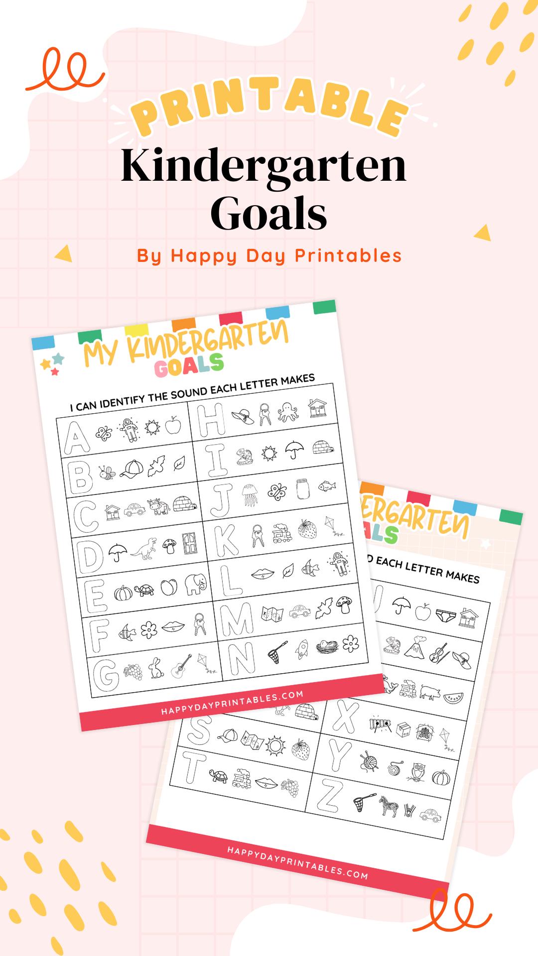 Kindergarten Goals, Preschool Readiness, Shapes, Colors, Uppercase ...