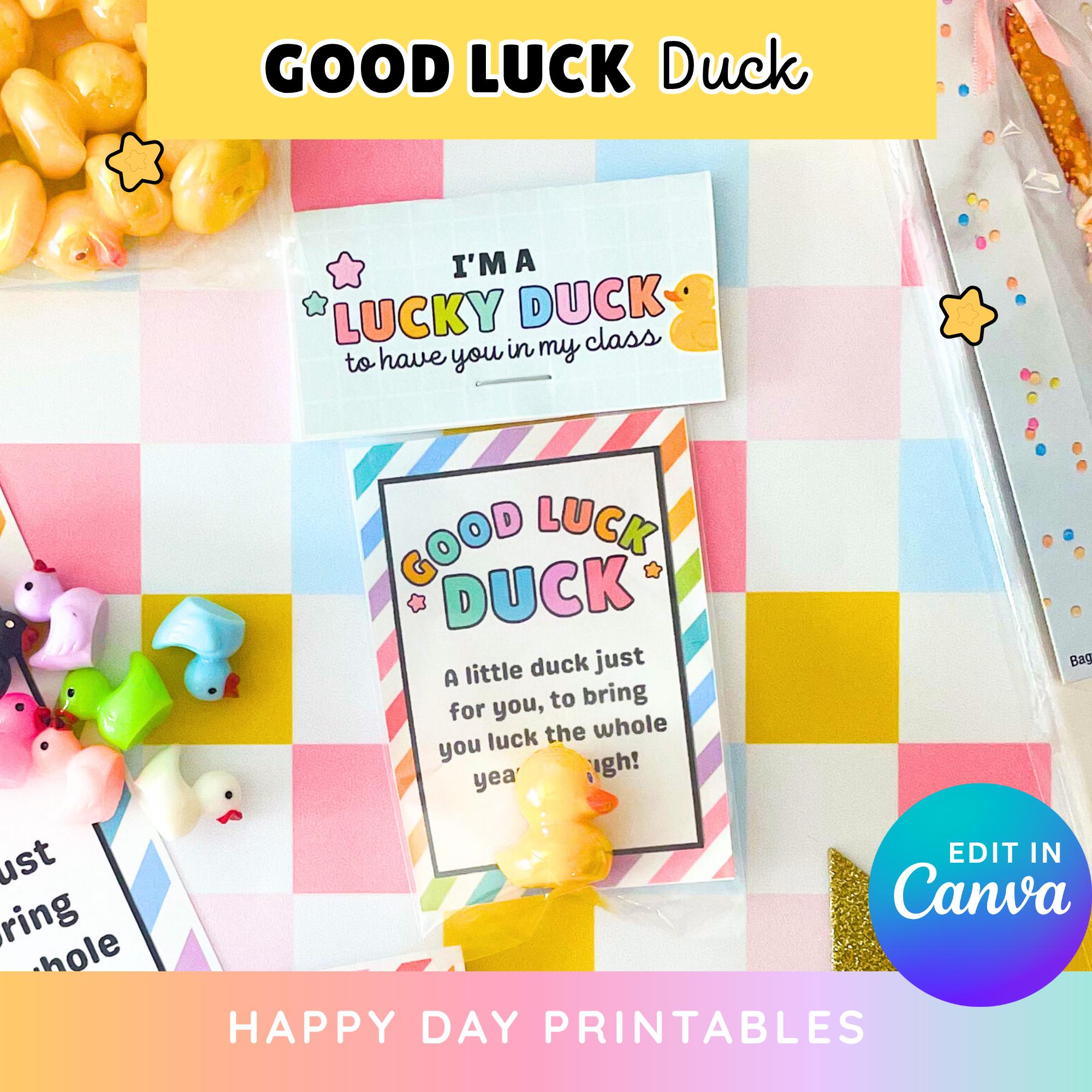 Lucky Duck Classroom Gift Tags – Editable First Day of School Printable ...