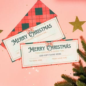 Custom Christmas Coupon - Instant Editable Experience Voucher - Etsy