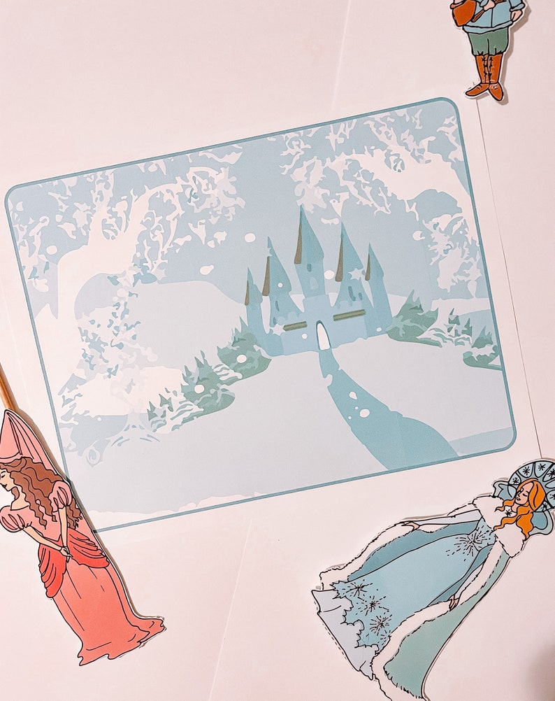 Snow Queen Puppet Theater Printable PDF Kit - Printable Paper Theatre ...
