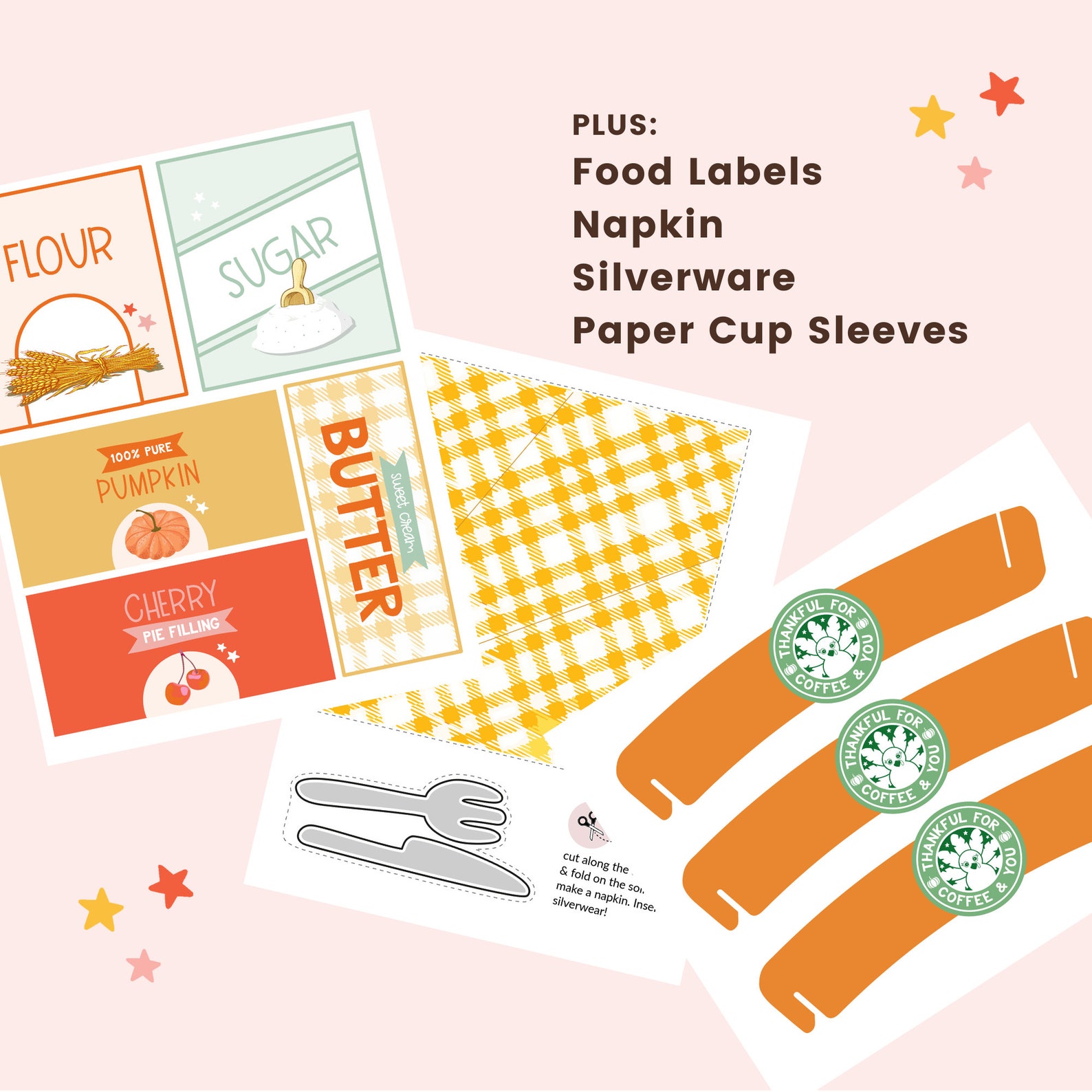 Pretend Play Pie Shop Thanksgiving Day Printable Pumpkin - Etsy