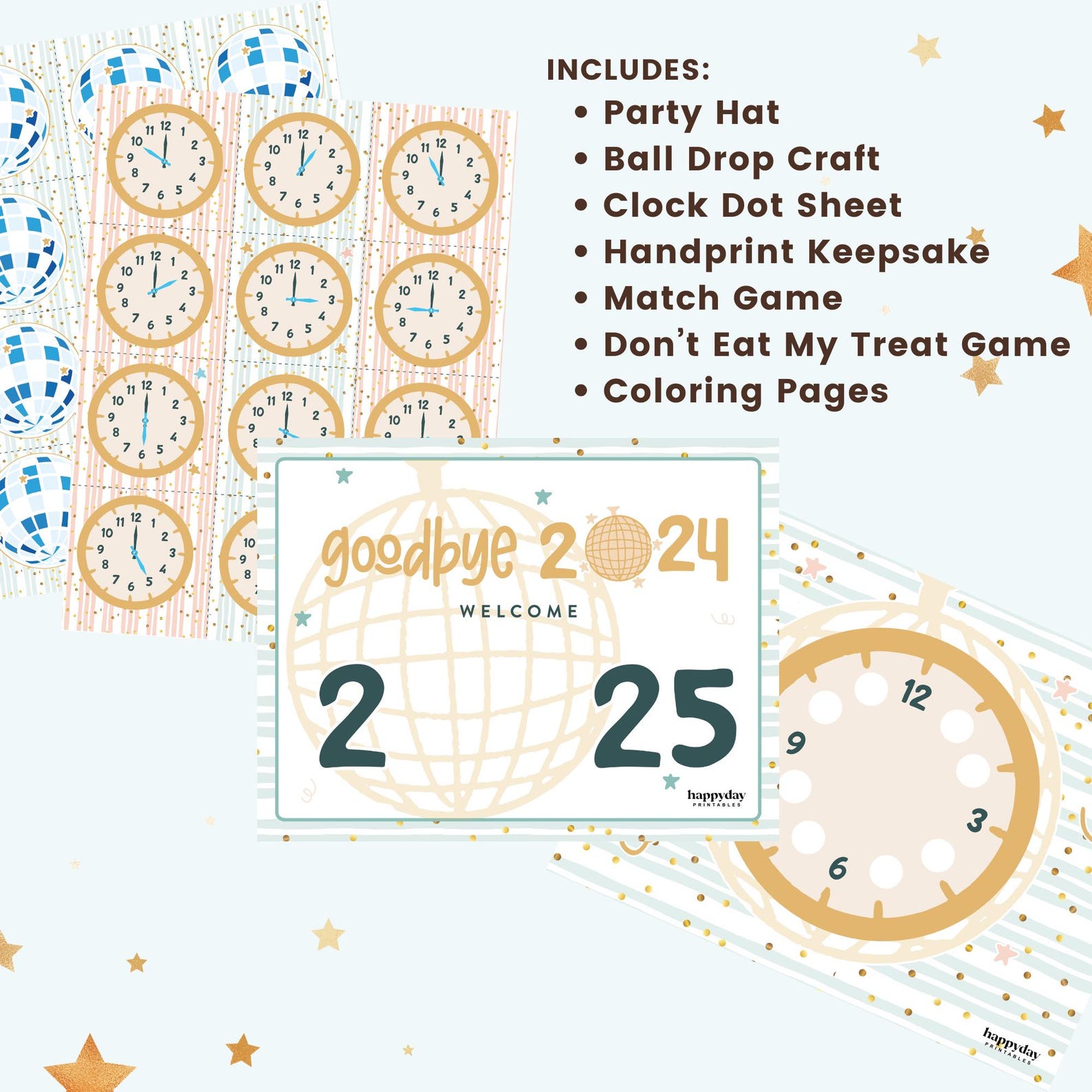 New Years Eve Activity Pack for Kids • NYE Party Hat • Coloring Pages ...