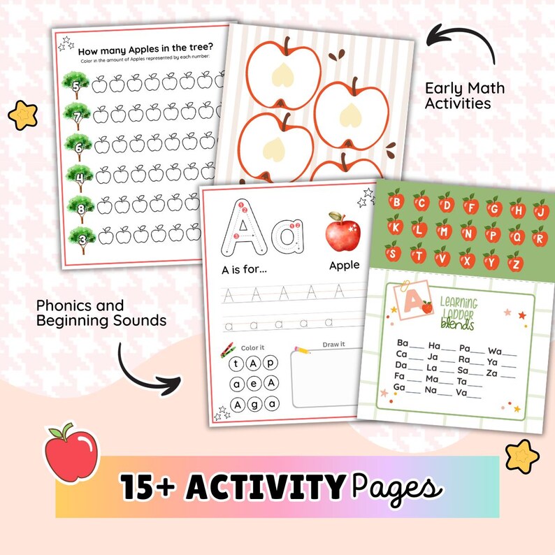 Apple Activity Pack | Preschool Printable Curriculum | STEM, Crafts ...