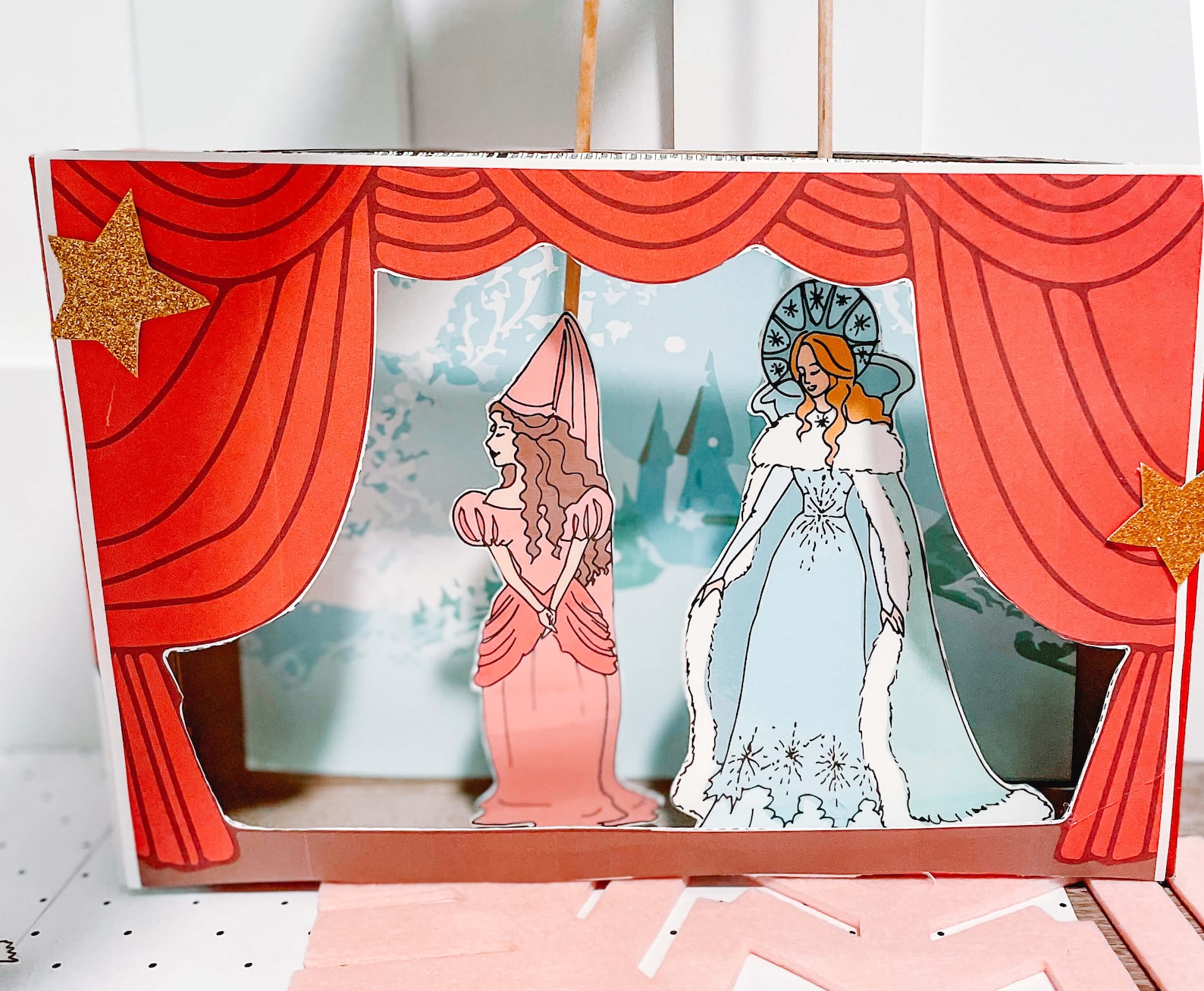 Snow Queen Puppet Theater Printable PDF Kit Printable Paper - Etsy