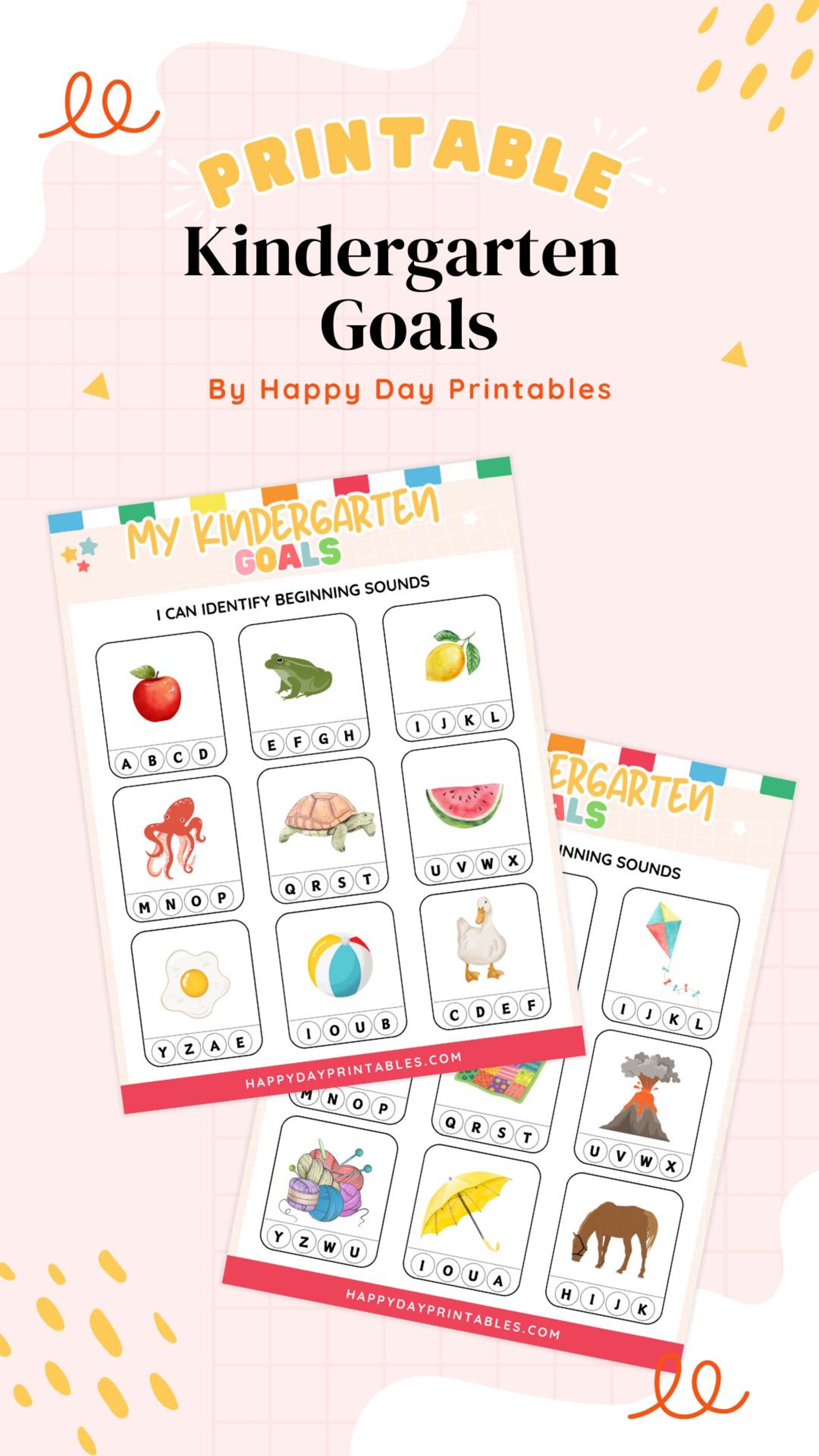 Kindergarten Goals, Preschool Readiness, Shapes, Colors, Uppercase ...
