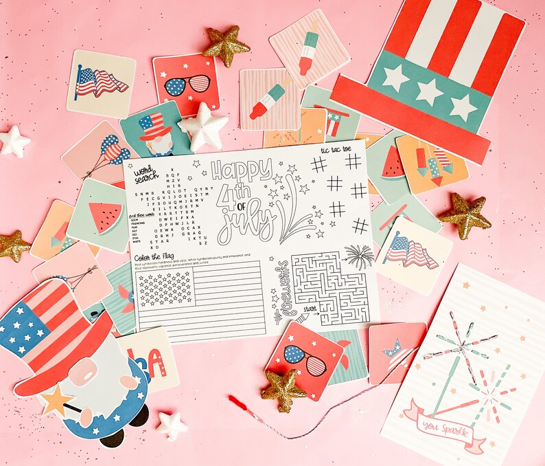 4th of July Preschool Activity Pack – Patriotic Printables (instant ...