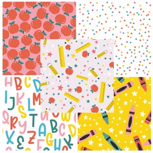 Back to School Seamless Patterns, JPG & SVG Digital Paper Pack, Back to ...