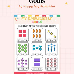 Kindergarten Goals, Preschool Readiness, Shapes, Colors, Uppercase ...