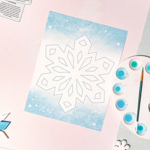 Snowflake Mini Lesson • printable Activity Page • Kids Coloring Pages ...