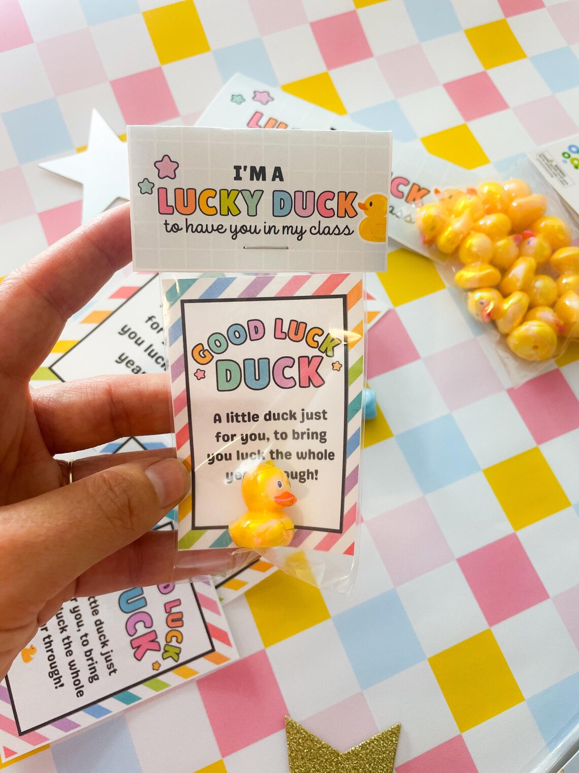 Lucky Duck Classroom Gift Tags – Editable First Day of School Printable ...