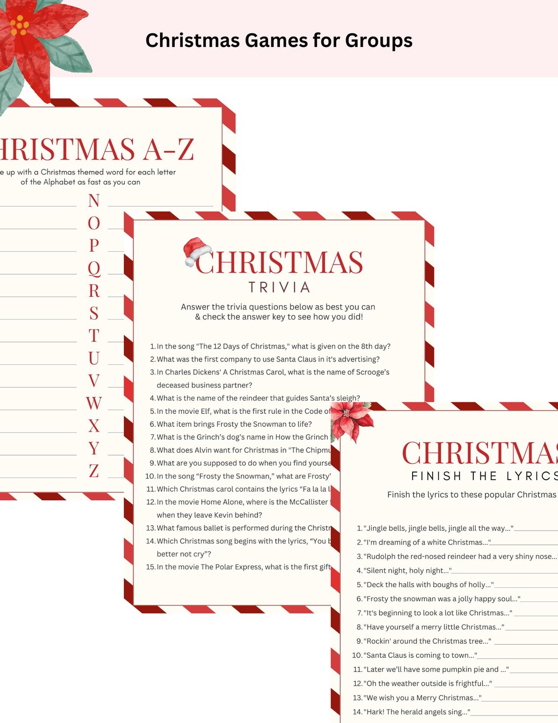 Ultimate Christmas Game Pack - Fun Holiday Printable Games for Groups ...