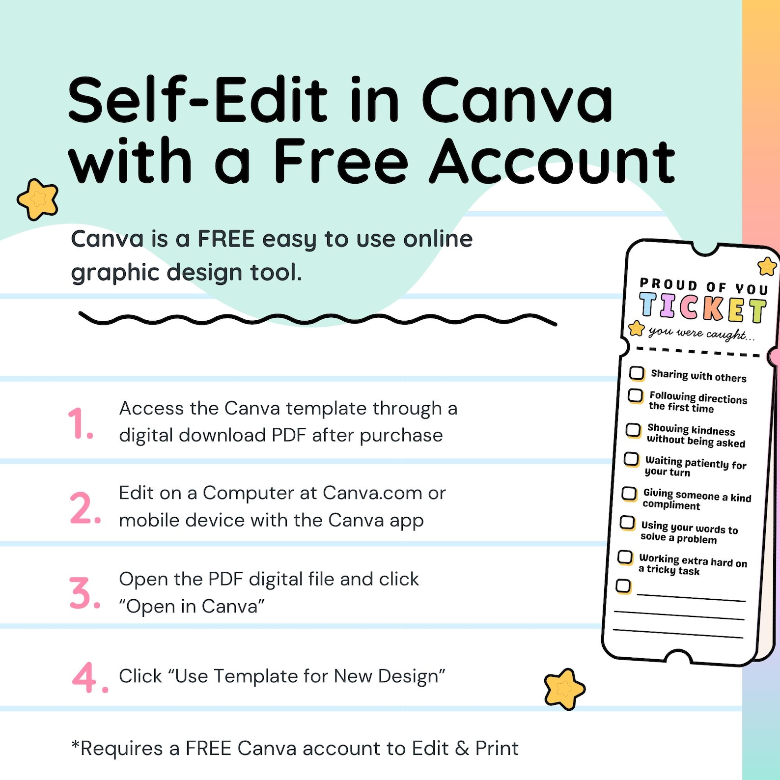 You Were Caught... Proud of You Tickets – Positive Behavior Notes for ...