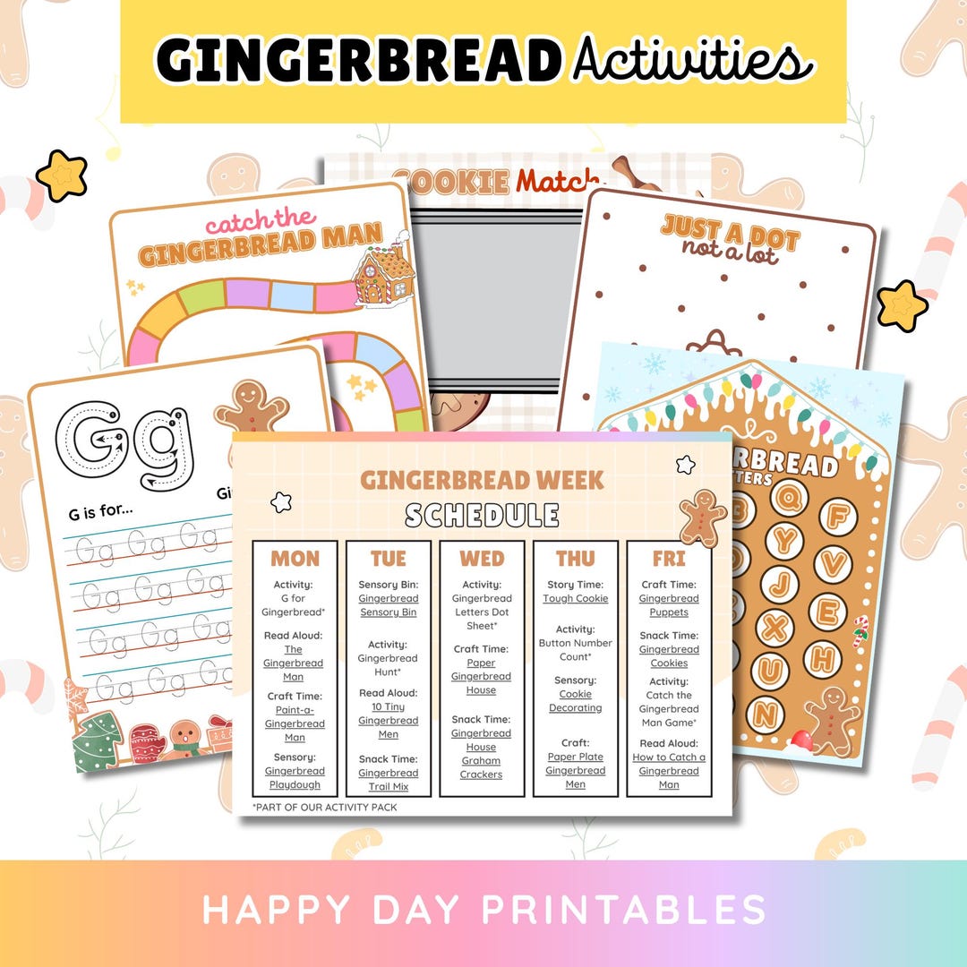 G is for Gingerbread Week | Preschool Gingerbread Activities | Letter G ...