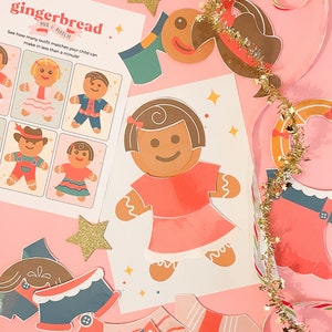 Gingerbread Busy Book • Dress the Gingerbread Kids Activity • Paper ...