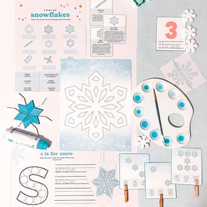 Snowflake Mini Lesson • printable Activity Page • Kids Coloring Pages ...