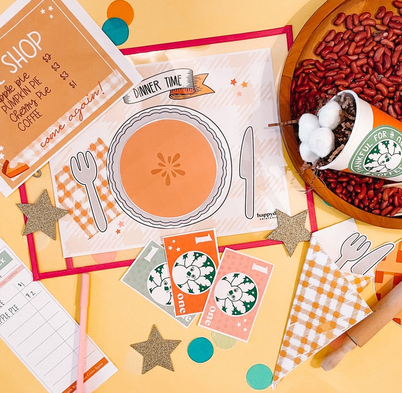 Pretend Play Pie Shop Thanksgiving Day Printable Pumpkin - Etsy