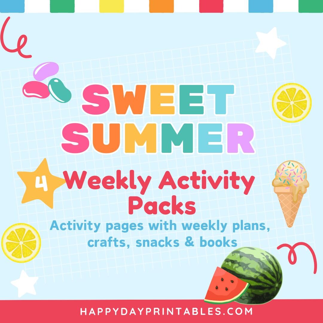 Sweet Summer Preschool Activity Pack | Weekly Themes: Jellybeans, Ice ...