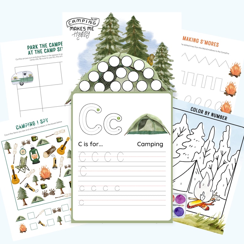 Camp Activity Pack - Camping Week • Printable Activities and Crafts ...