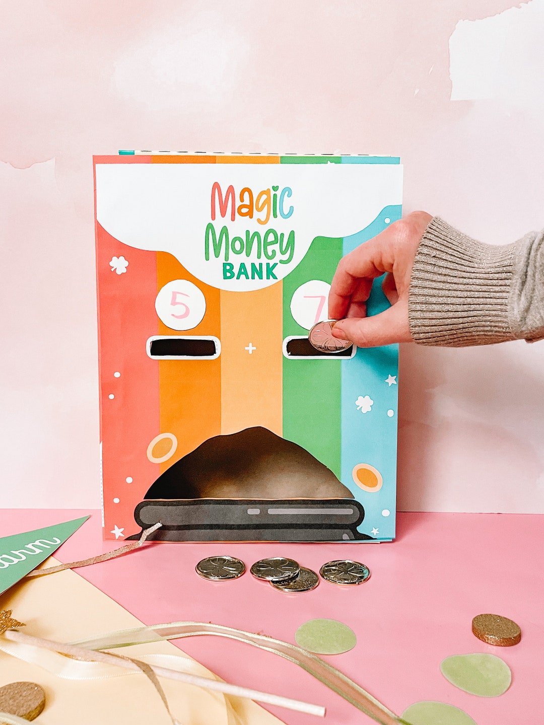 Magic Money Bank St Patrick's Day Counting Gold Coins Preschool Math ...