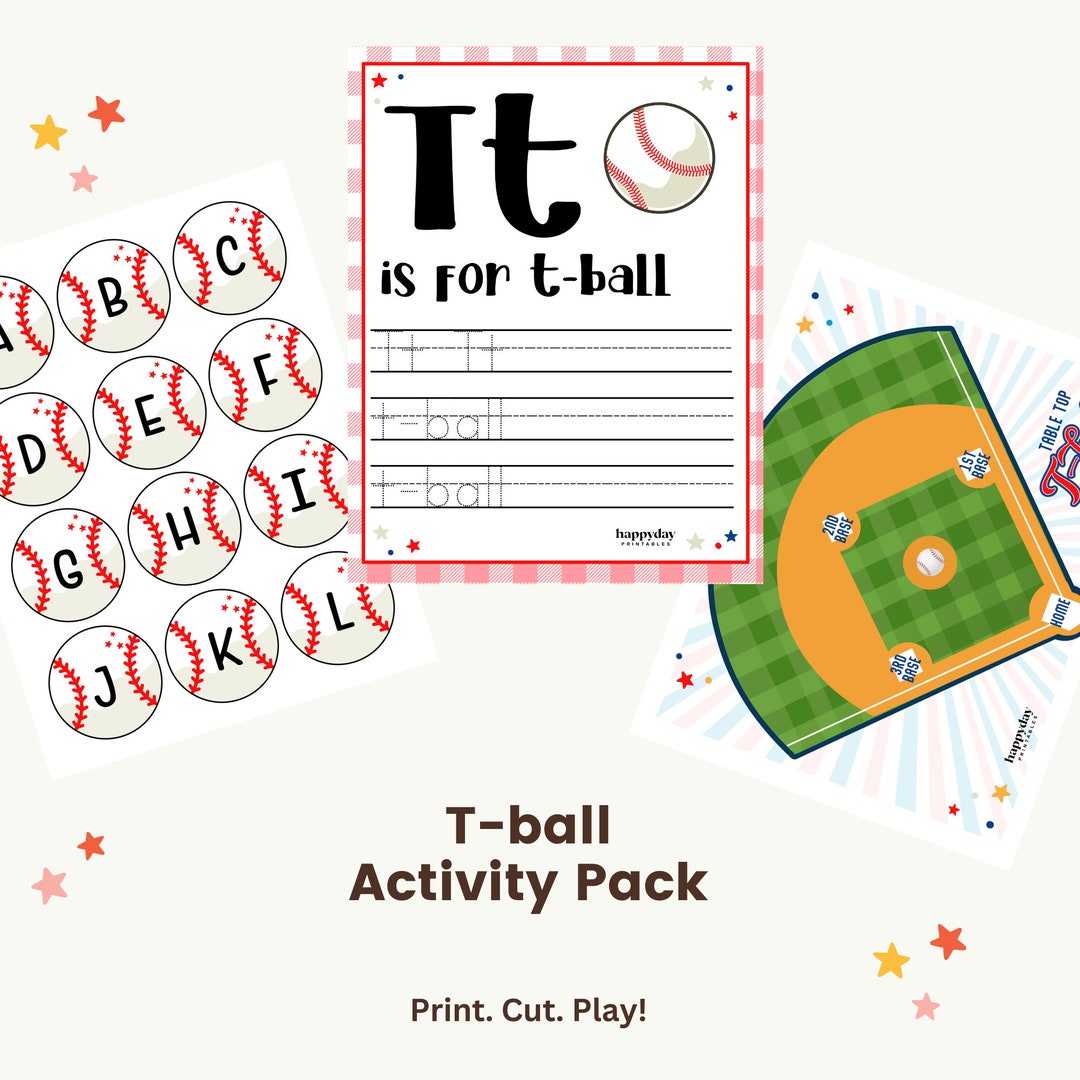 T-ball Activity Pack • Tee-ball Activity Sheets • T-ball Game ...