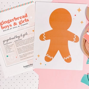 Gingerbread Busy Book • Dress the Gingerbread Kids Activity • Paper ...
