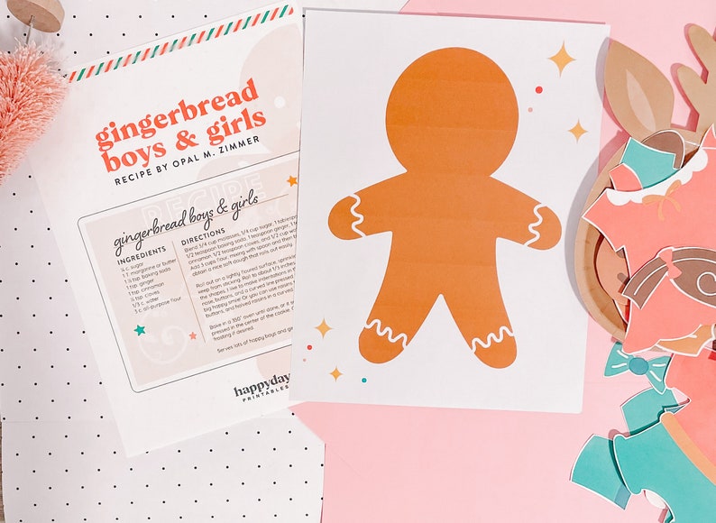 Gingerbread Busy Book • Dress the Gingerbread Kids Activity • Paper ...