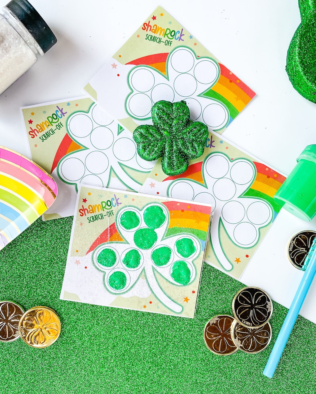 Shamrock Scratch-off • Scratch-off for Kids • St. Patrick's Day Scratch ...