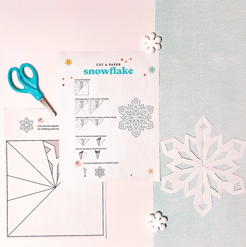 Snowflake Mini Lesson printable Activity Page Kids - Etsy