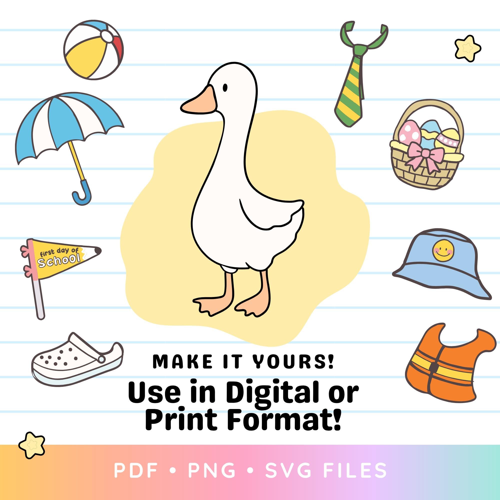 Weather Goose Printable + Digital Set | Dress-up Porch Goose Weather ...