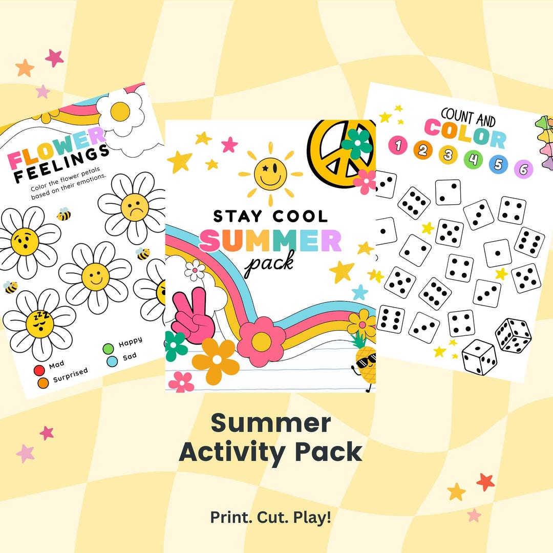 Stay Cool Summer Pack | Printable Summer Camp Activities for Preschool ...