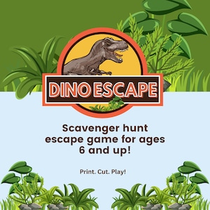 Dinosaur Escape Room • DIY Escape Room Printable • Scavenger Hunt for ...