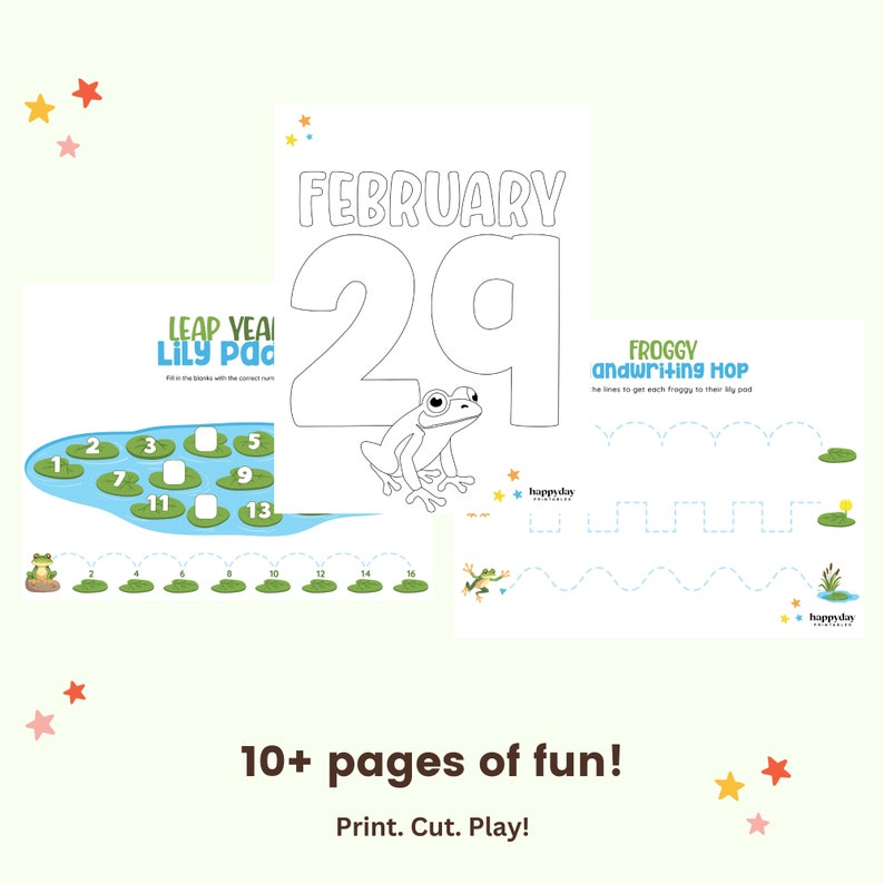 Leap Day Printable Activity Pack for Preschoolers • Leap Day Activities ...