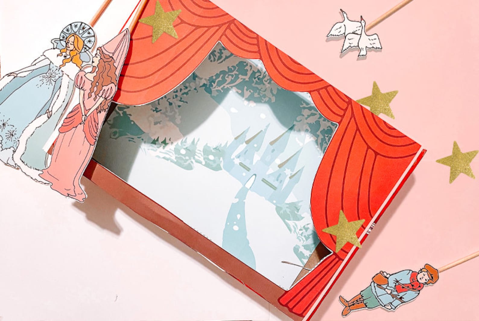 Snow Queen Puppet Theater Printable PDF Kit Printable Paper - Etsy