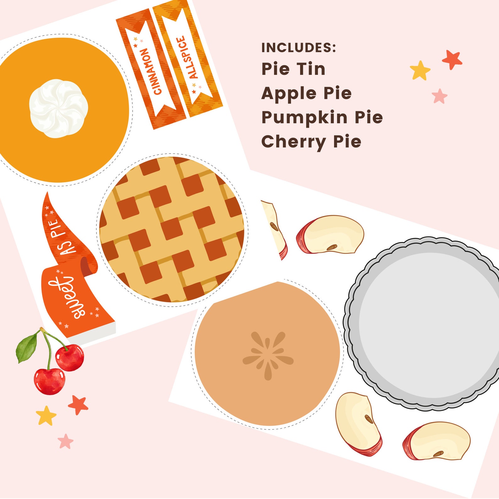 Pretend Play Pie Shop Thanksgiving Day Printable Pumpkin - Etsy