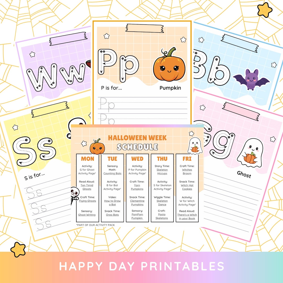 Halloween Activity Pack - Preschool Activity Pages • Kindergarten ...