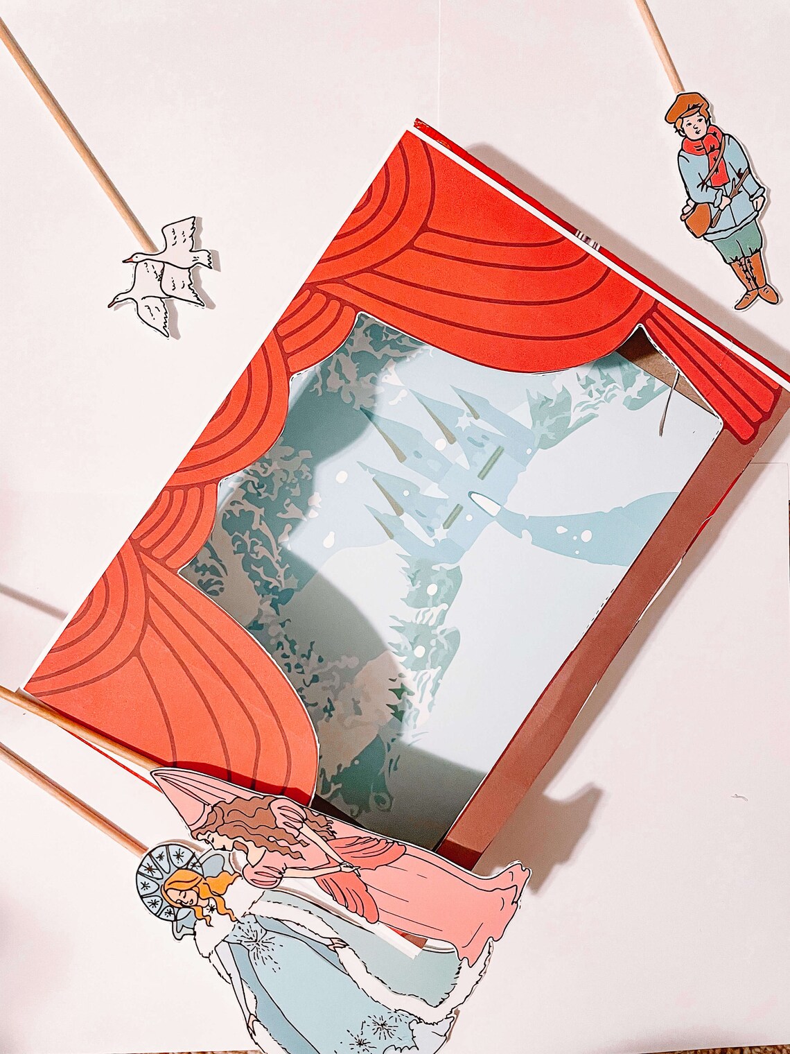 Snow Queen Puppet Theater Printable PDF Kit Printable Paper - Etsy