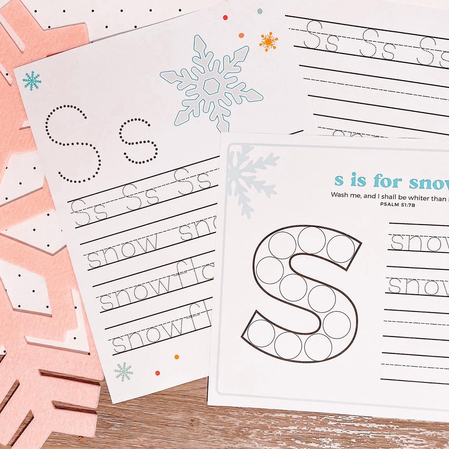 Snowflake Mini Lesson printable Activity Page Kids - Etsy