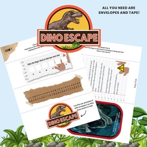 Dinosaur Escape Room • DIY Escape Room Printable • Scavenger Hunt for ...