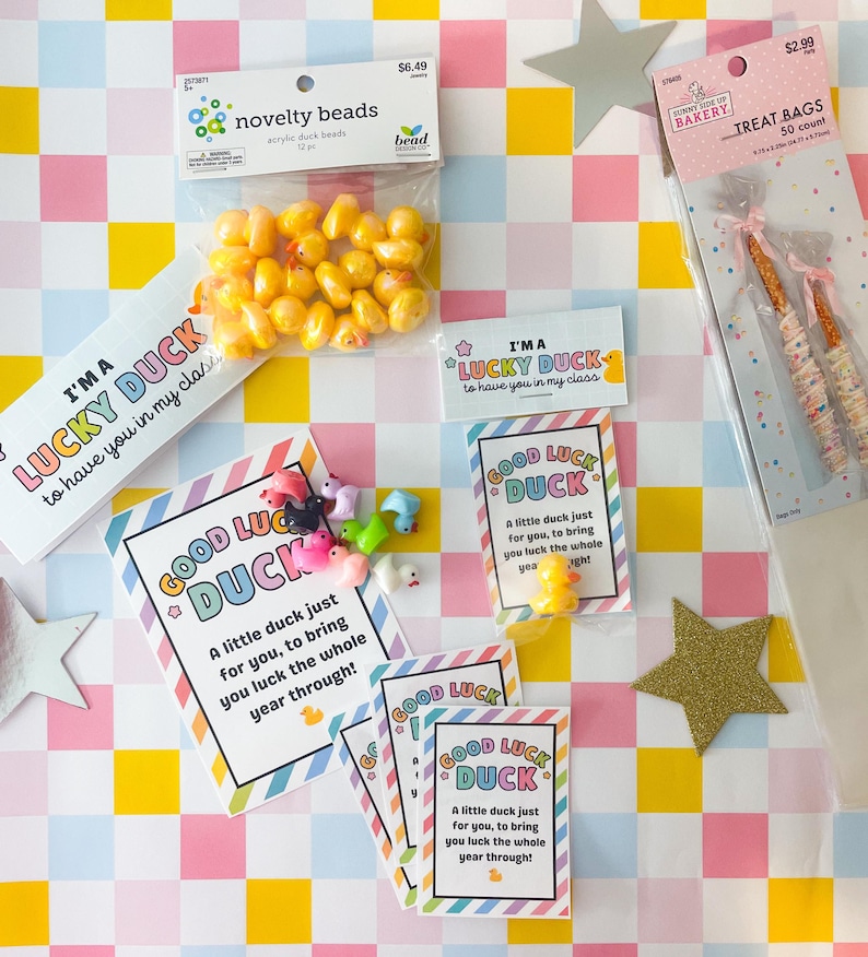 Lucky Duck Classroom Gift Tags – Editable First Day of School Printable ...