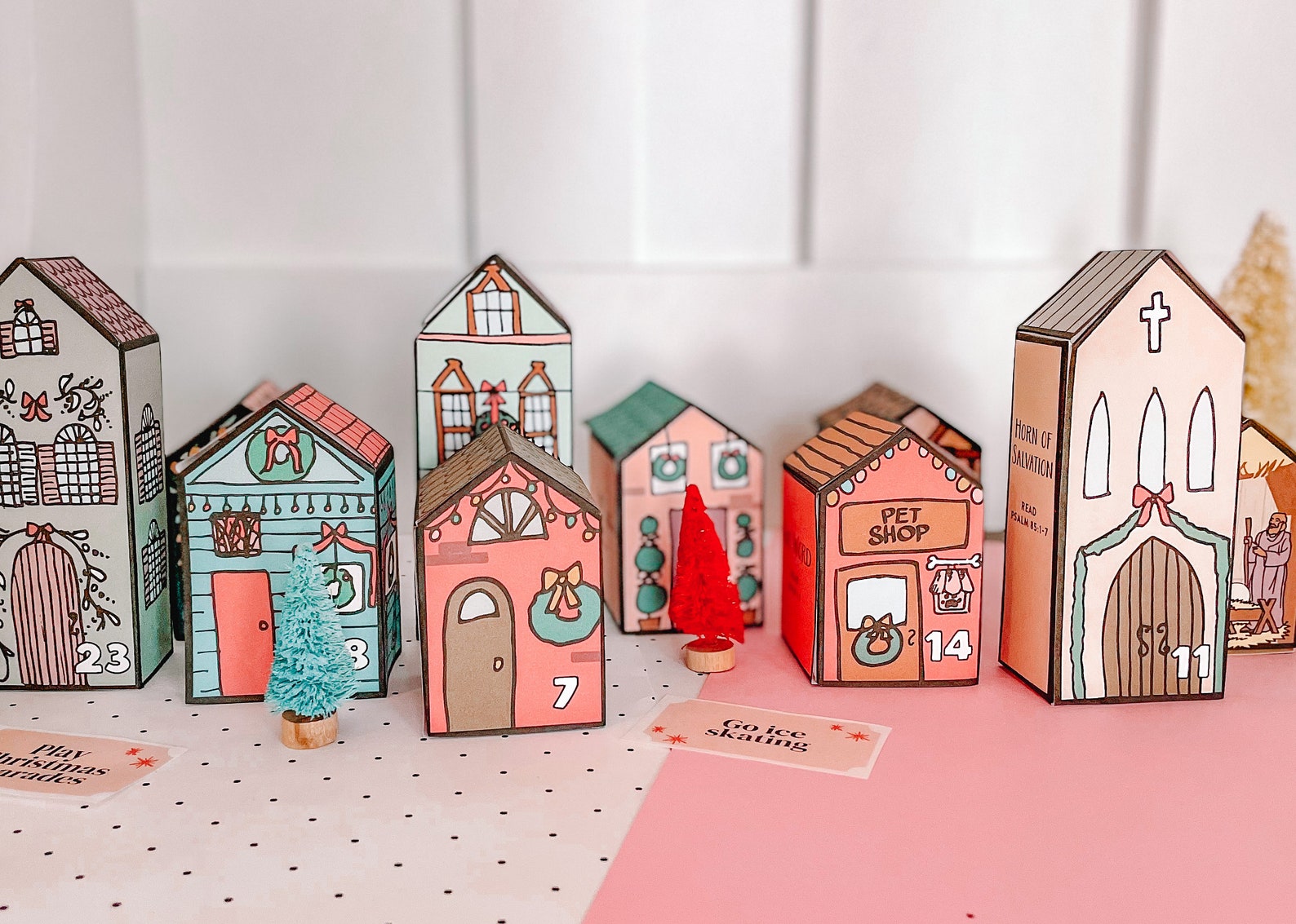 Printable Advent Village With Names of God Advent Calendar - Etsy