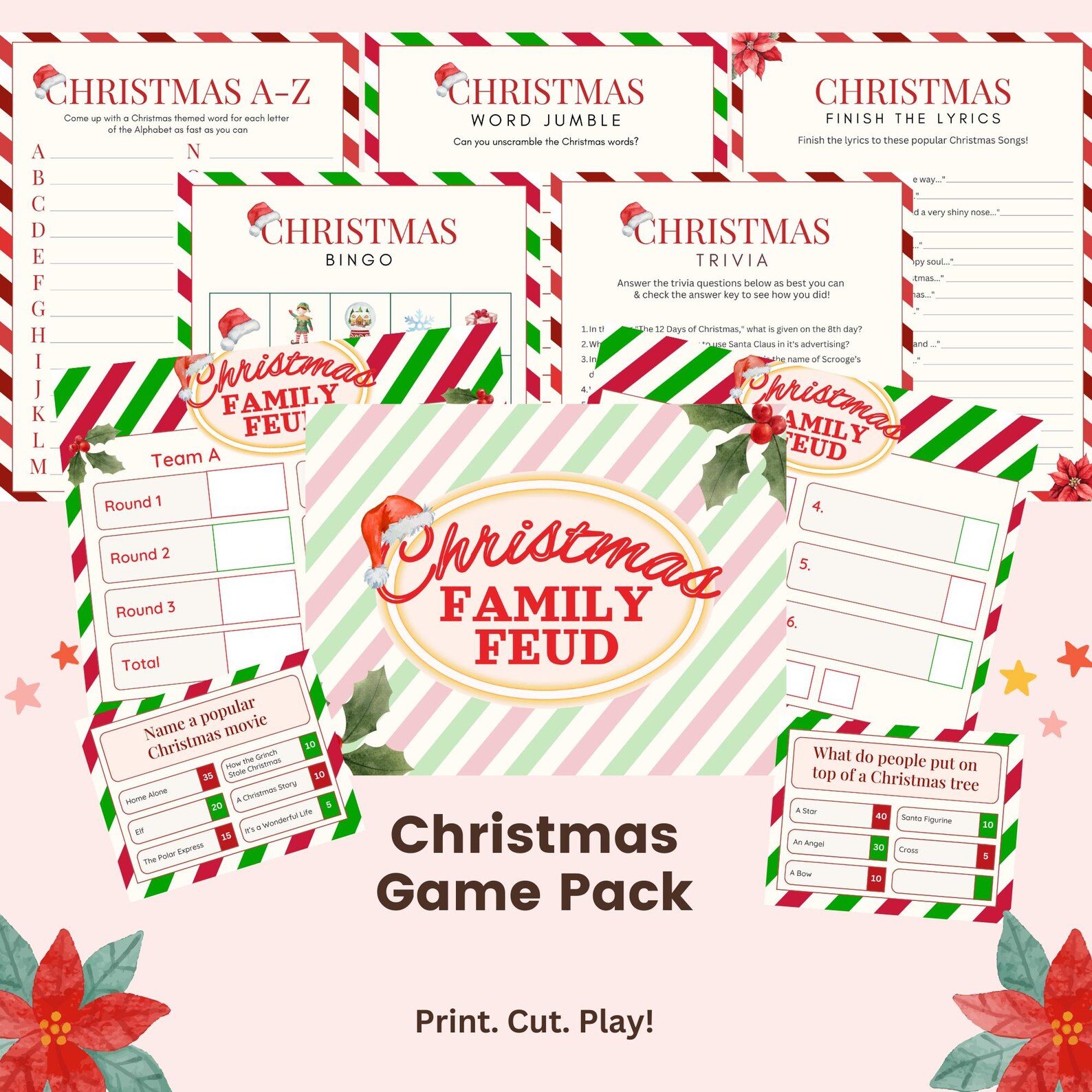 Ultimate Christmas Game Pack - Fun Holiday Printable Games for Groups ...