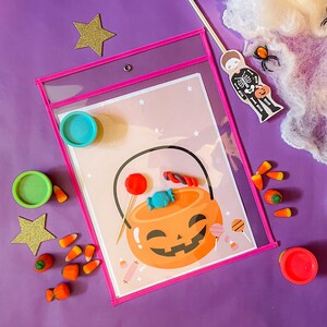 Halloween Playdough Mats, Printable Playdough Mat • Printable Dry Erase ...