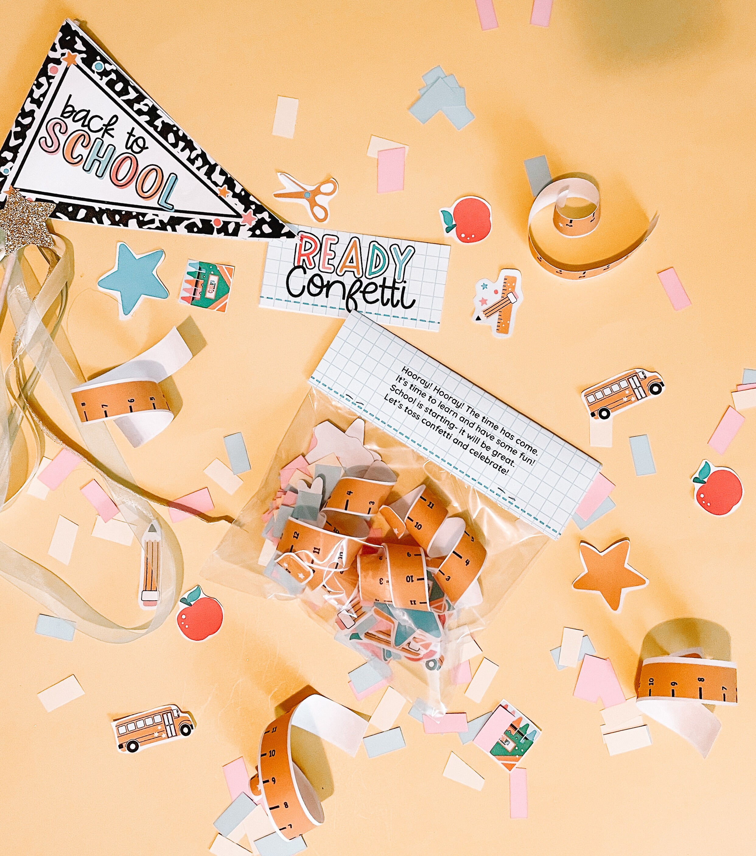 Ready Confetti • Back to School Celebration • First Day of School Party ...