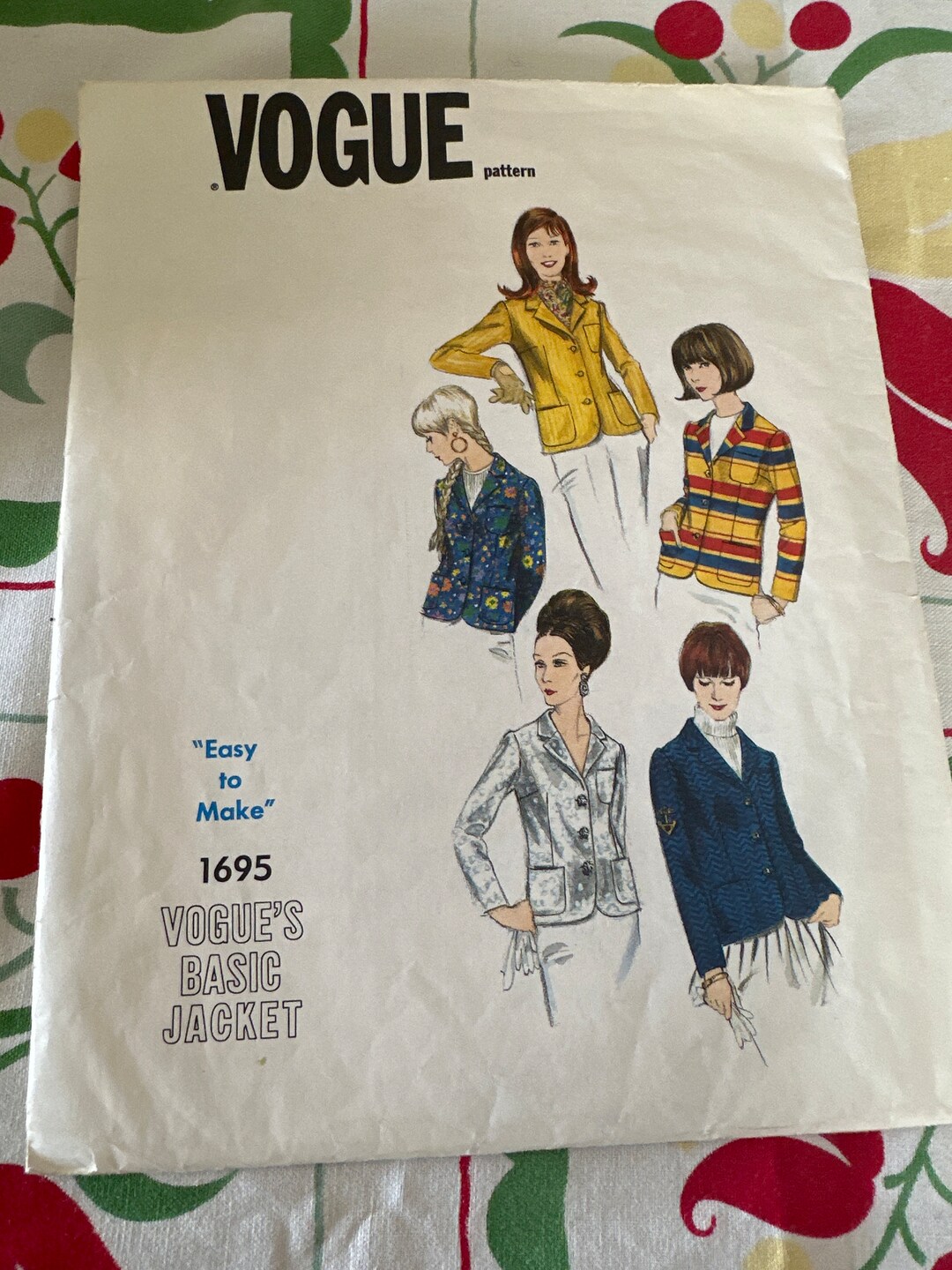 Vintage Vogue 1695 Jacket Sewing Pattern - Etsy
