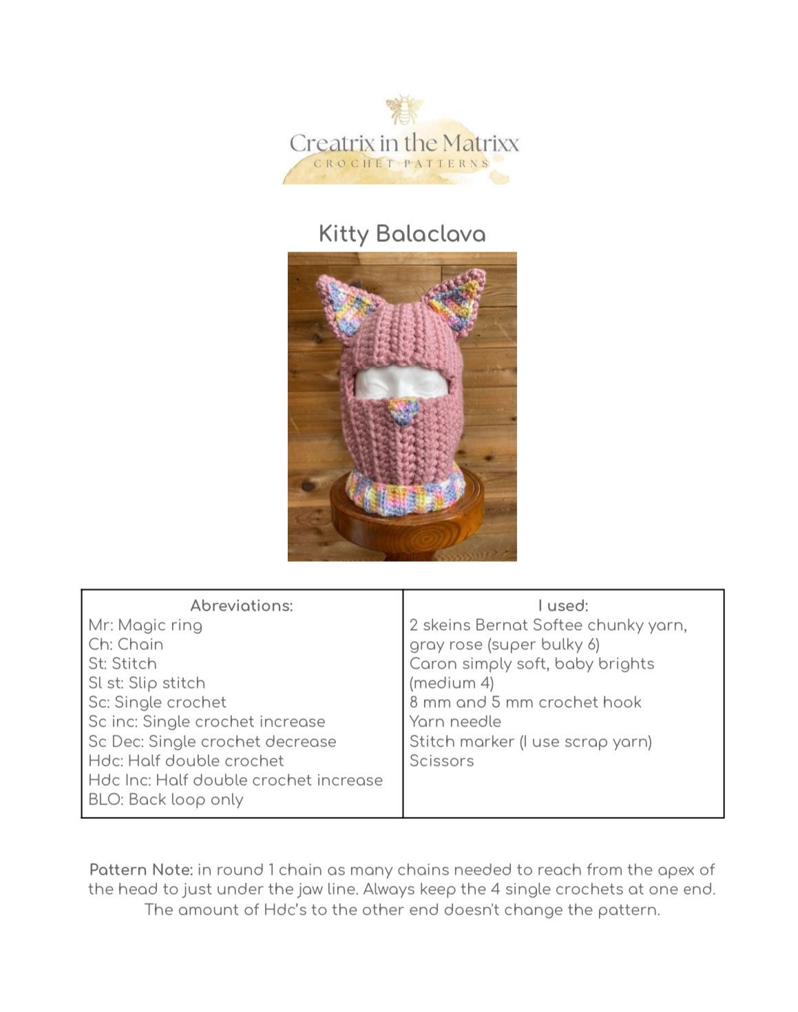 Balaclava Pattern Bundle Animal Balaclavas PDF Crochet - Etsy