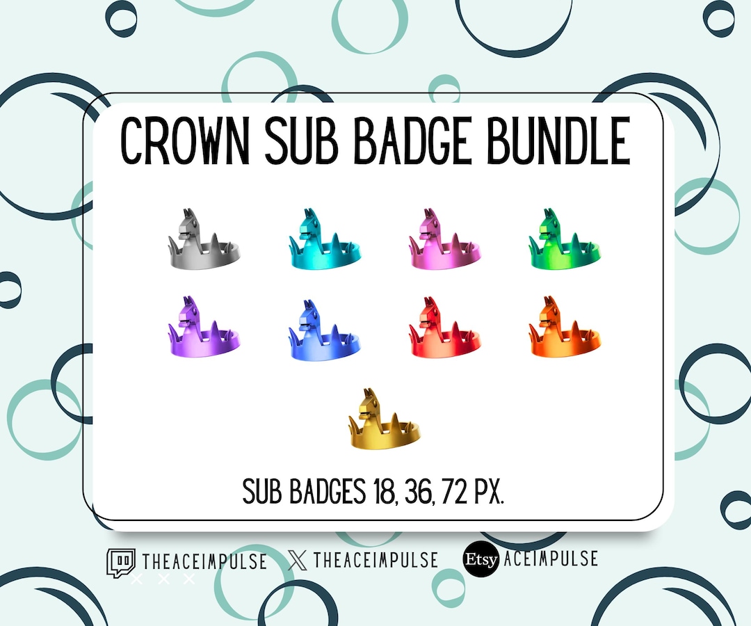 Crown Sub Badge - Etsy